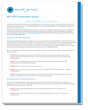 NPi®-200 Pupillometer Resources - NeurOptics