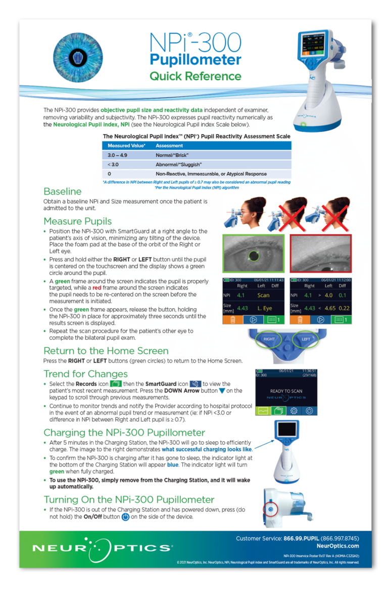 NPi®-300 Pupillometer Resources - NeurOptics